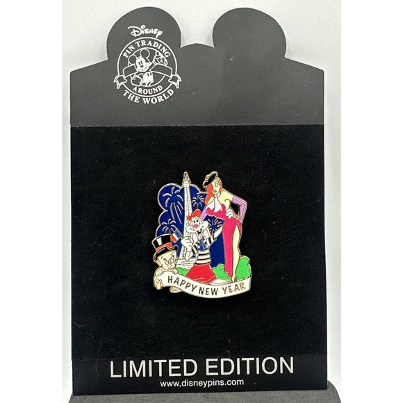 Disney | Holiday | Rare Le 25 Pin Happy New Year 2008 Jessica Rabbit ...